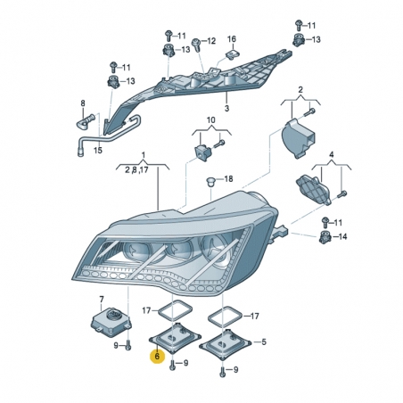 Audi A7 2011-2014 Led Far Beyni 4G0907472A - 4G0907472C
