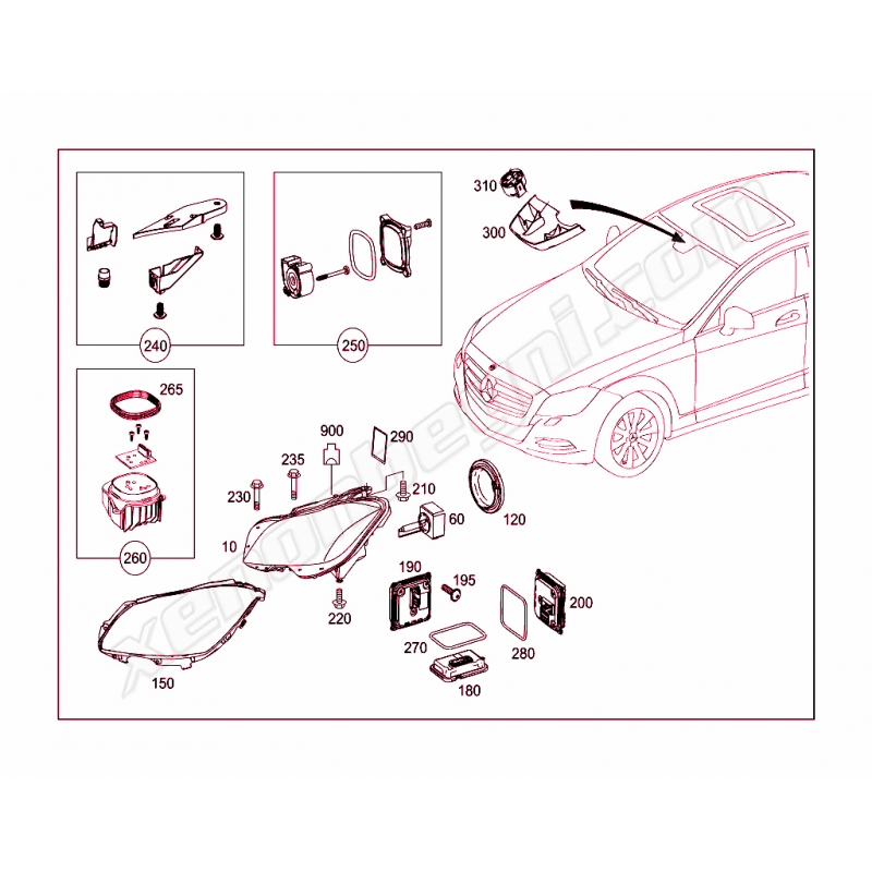 Mercedes W218 CLS Led Far Beyni - A2189000002