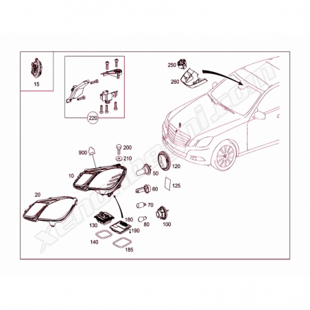 Mercedes W212 Xenon Far Beyni - A2129007804